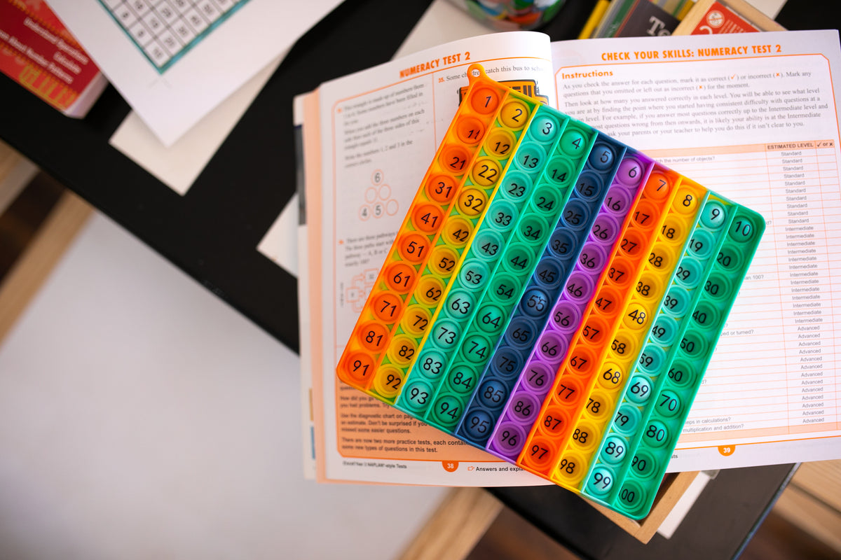 Mrs. B Learning Resources | Pop-it 100s Chart | POP-n-Teach Fidget Toy ...