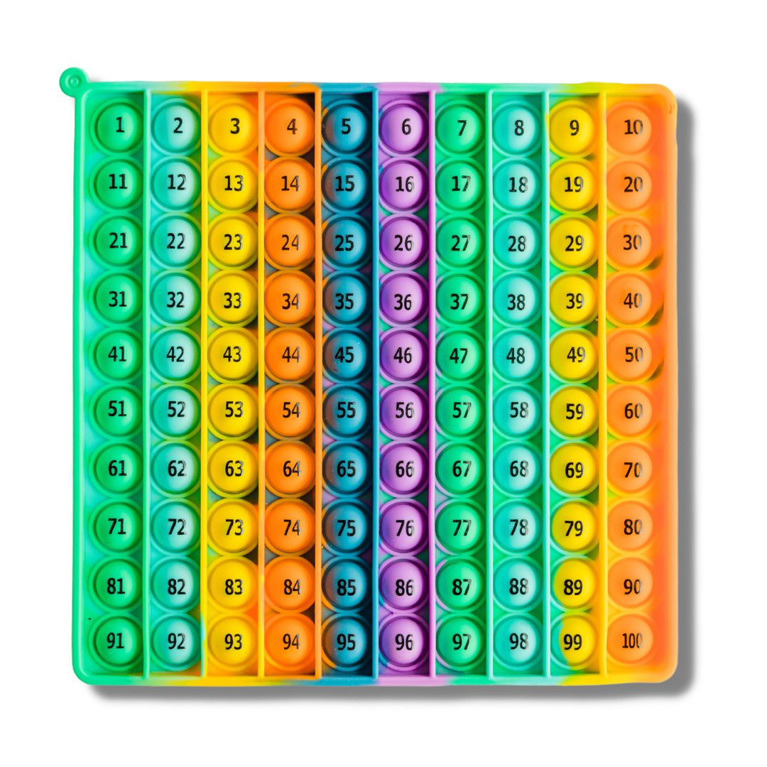 Mrs. B Learning Resources | Pop-it 100s Chart | POP-n-Teach Fidget Toy ...