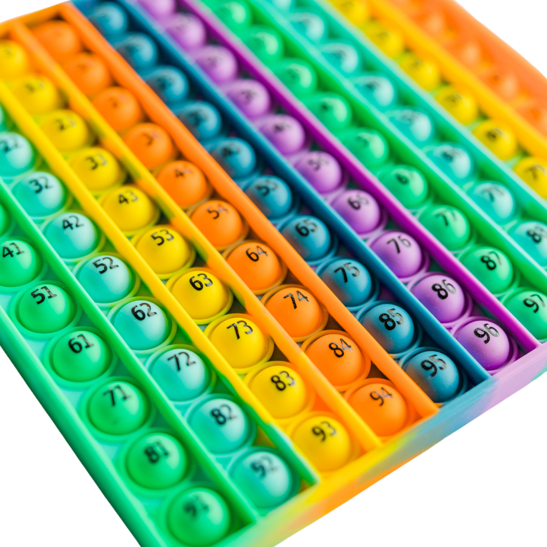 Mrs. B Learning Resources | Pop-it 100s Chart | POP-n-Teach Fidget Toy ...